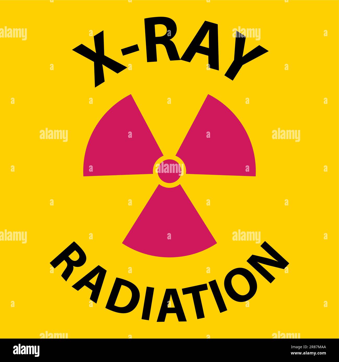 Notice X-Ray Radiation Sign On White Background Stock Vector Image ...