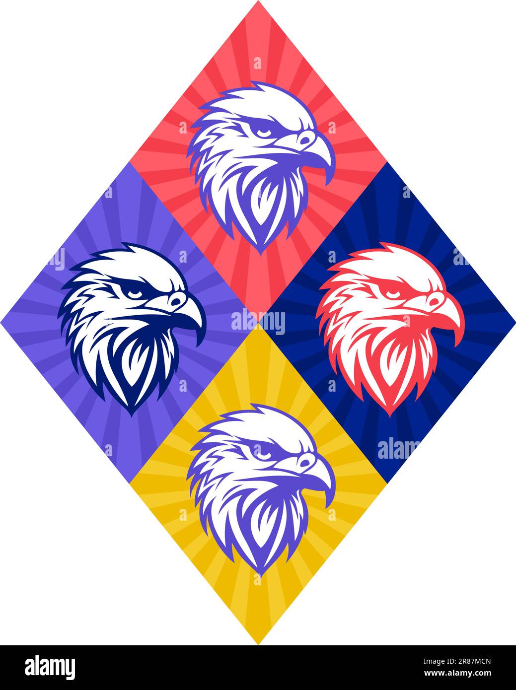 Eagle, falcon, hawk head logo, icon, vector illustration. Perfect for ...