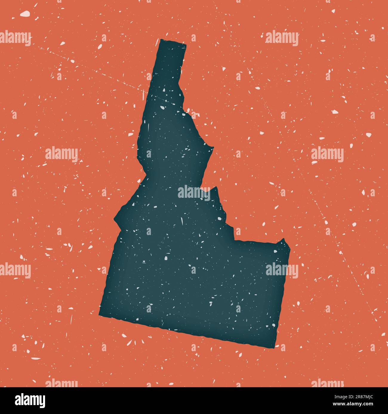 Idaho vintage map. Grunge map of the US state with distressed texture ...