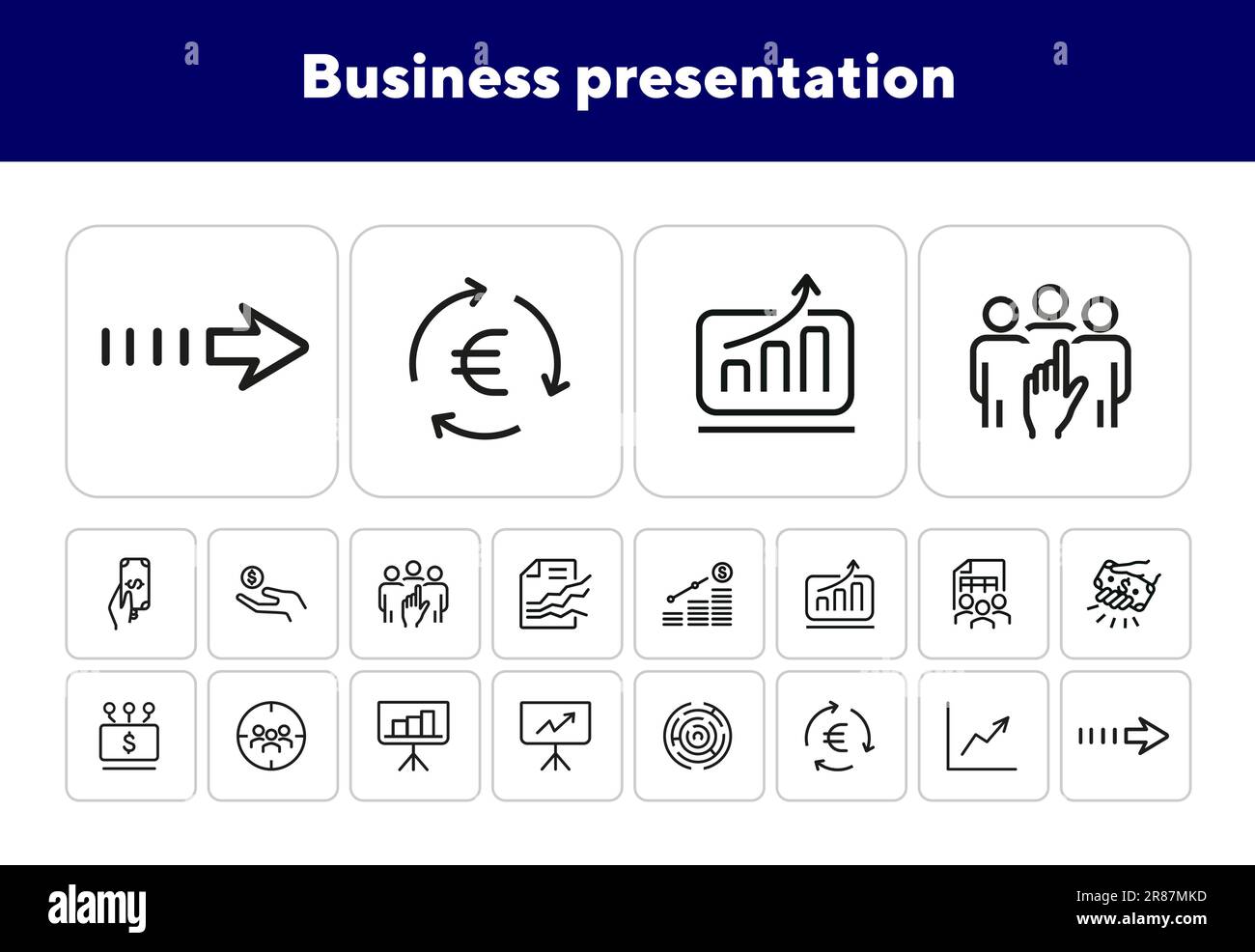 Business presentation icons Stock Vector Image & Art - Alamy