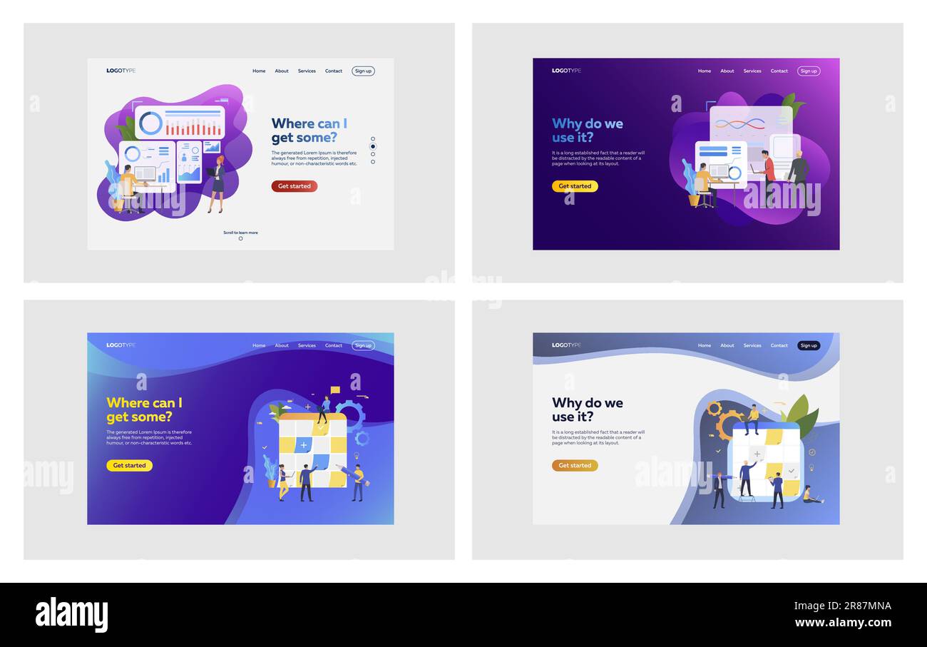 Teamwork concept for presentation slide template people work together ...