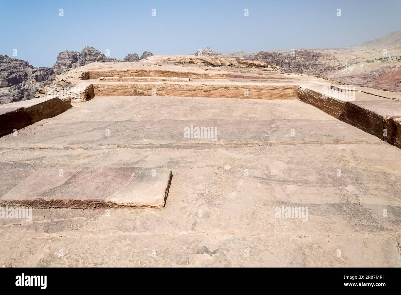 Architectural detail of the altar at the High Place of Sacrifice in the ...