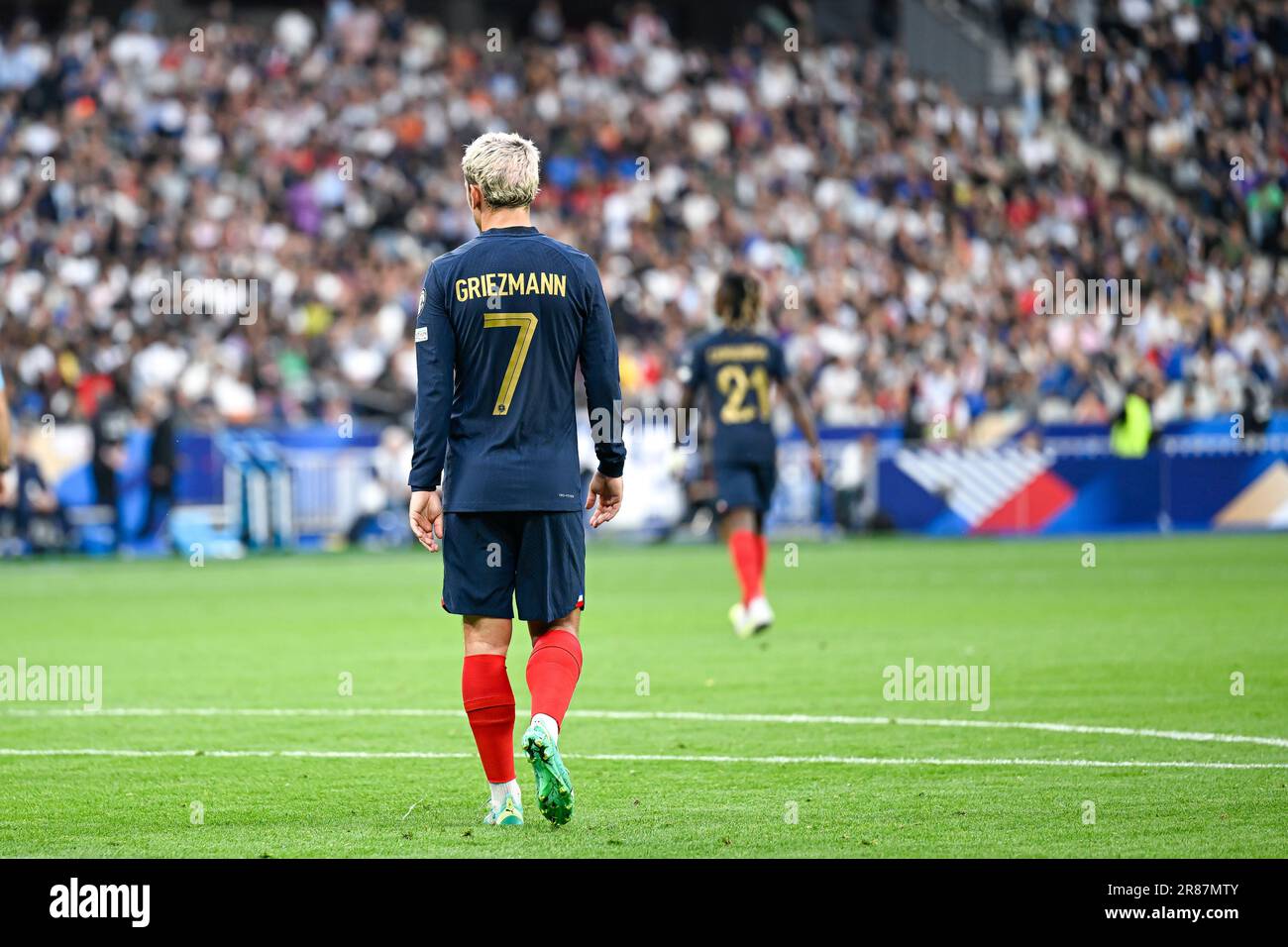 Paris, France. 19th June, 2023. Antoine Griezmann from back during the ...