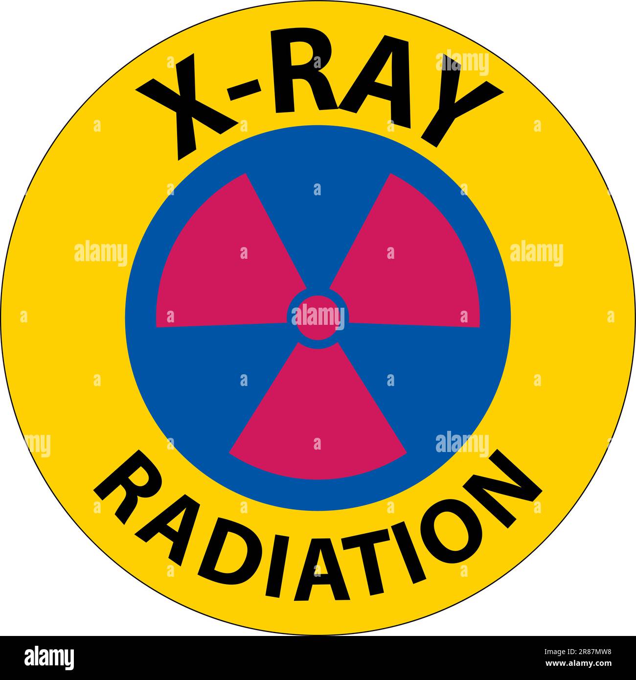 Notice X-Ray Radiation Sign On White Background Stock Vector Image ...