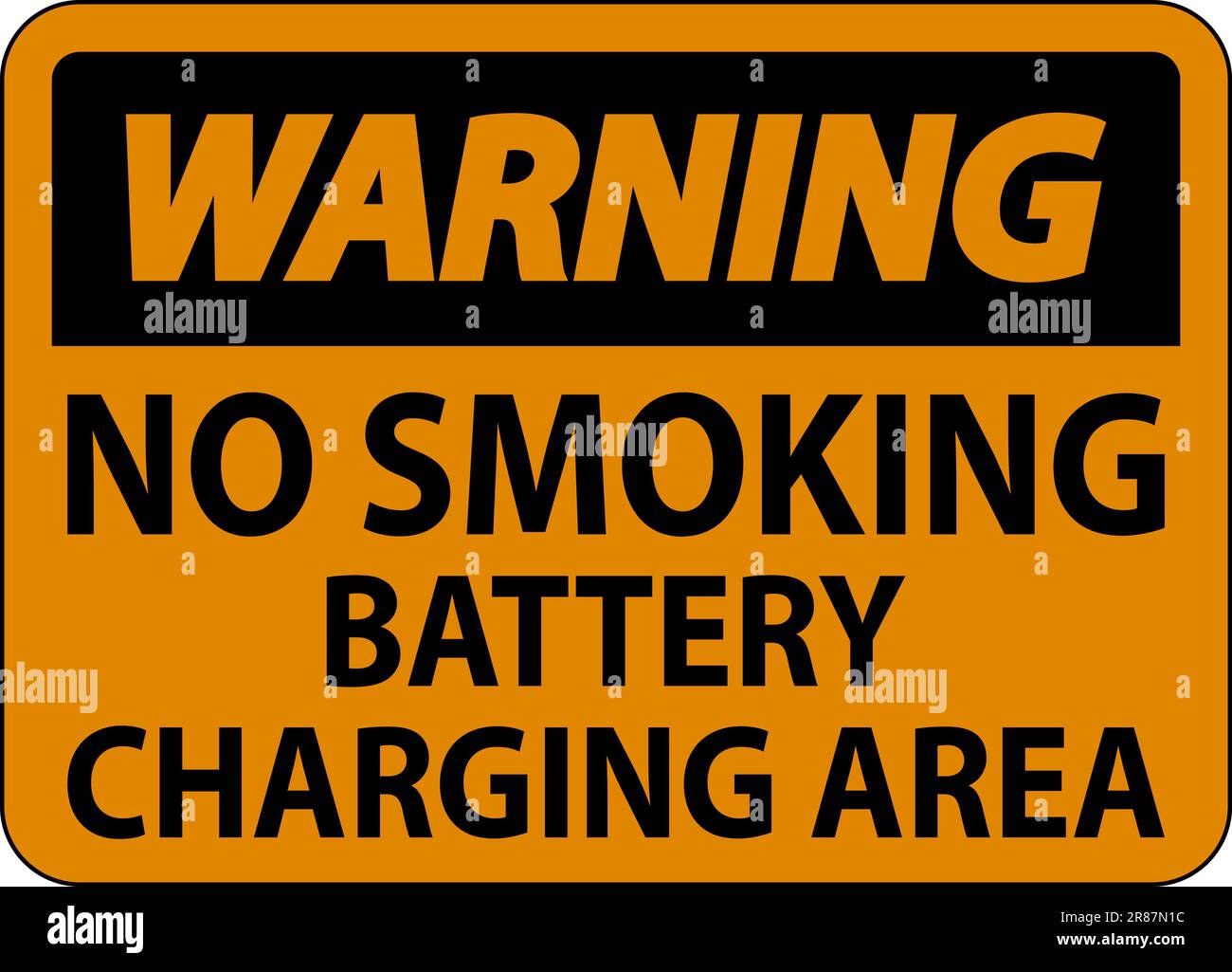Warning Sign Battery Storage Area No Smoking Stock Vector Image & Art ...
