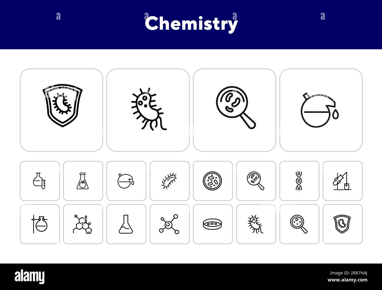 Chemistry line icon set Stock Vector Image & Art - Alamy