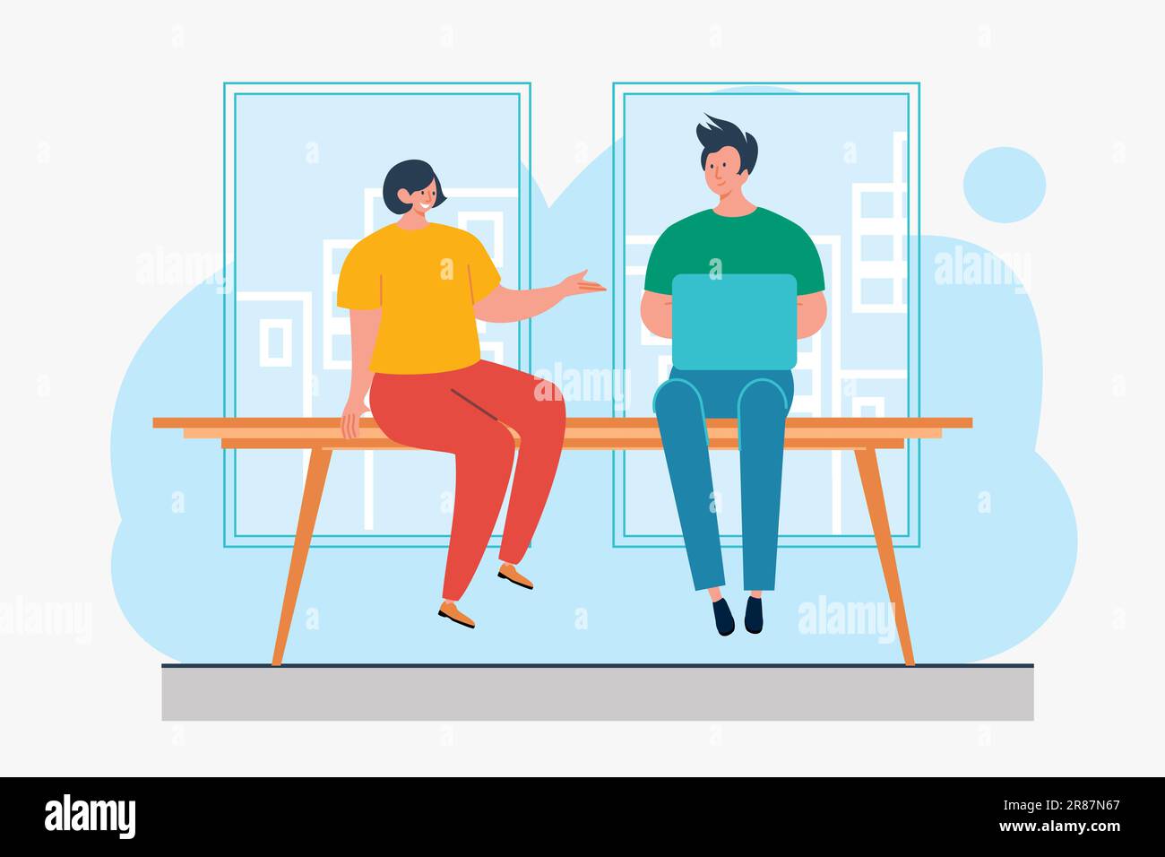 Chatting co Stock Vector Images - Alamy