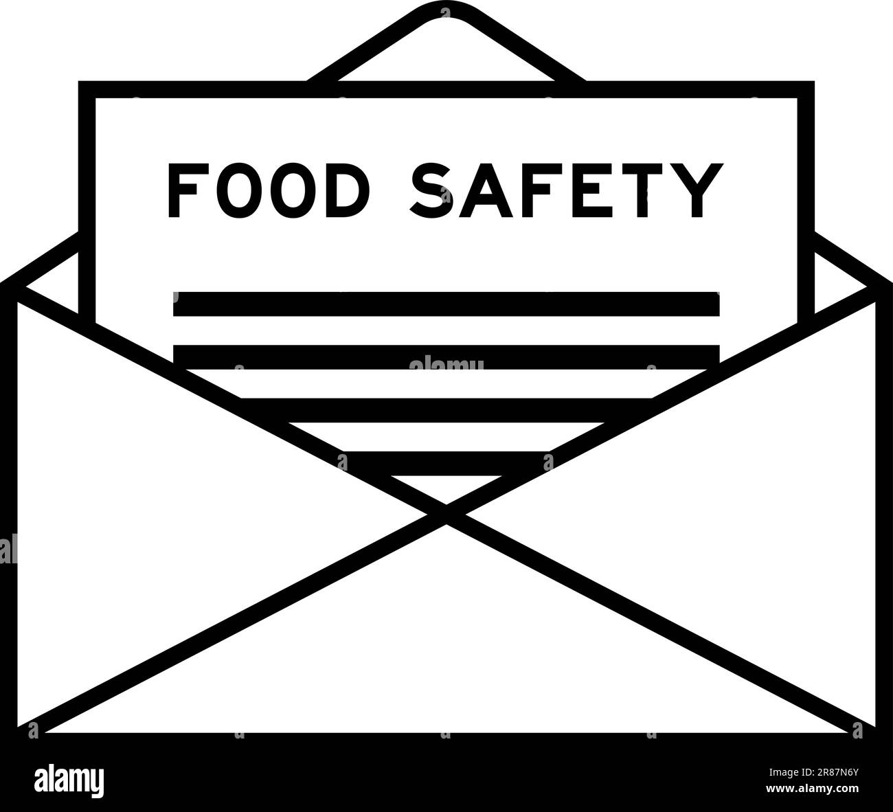 Envelope and letter sign with word food safety as the headline Stock ...