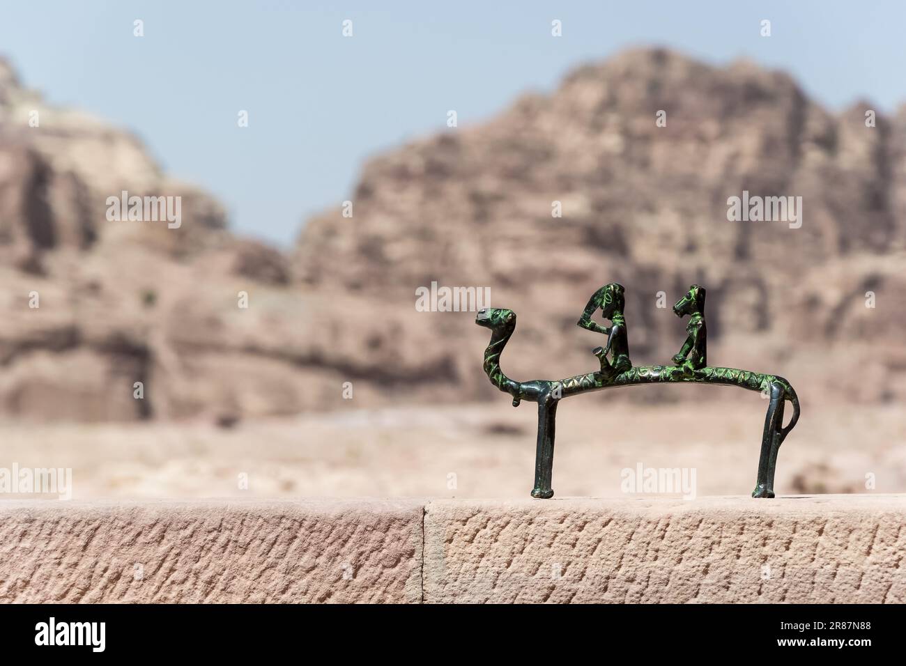 Local craftsmanship of the ancient city of Petra located in Wadi Mousa ...