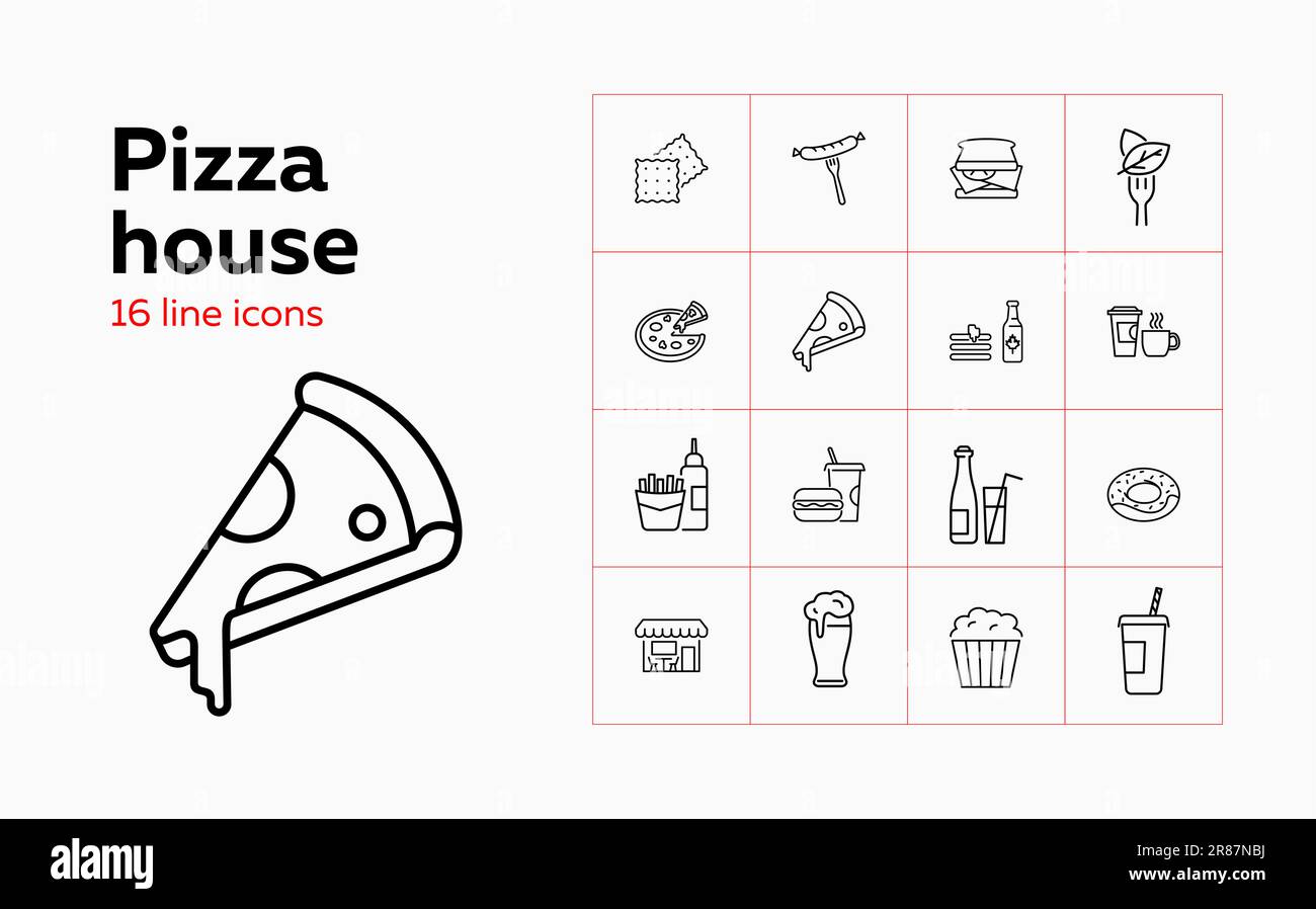 Pizza house icons Stock Vector Image & Art - Alamy