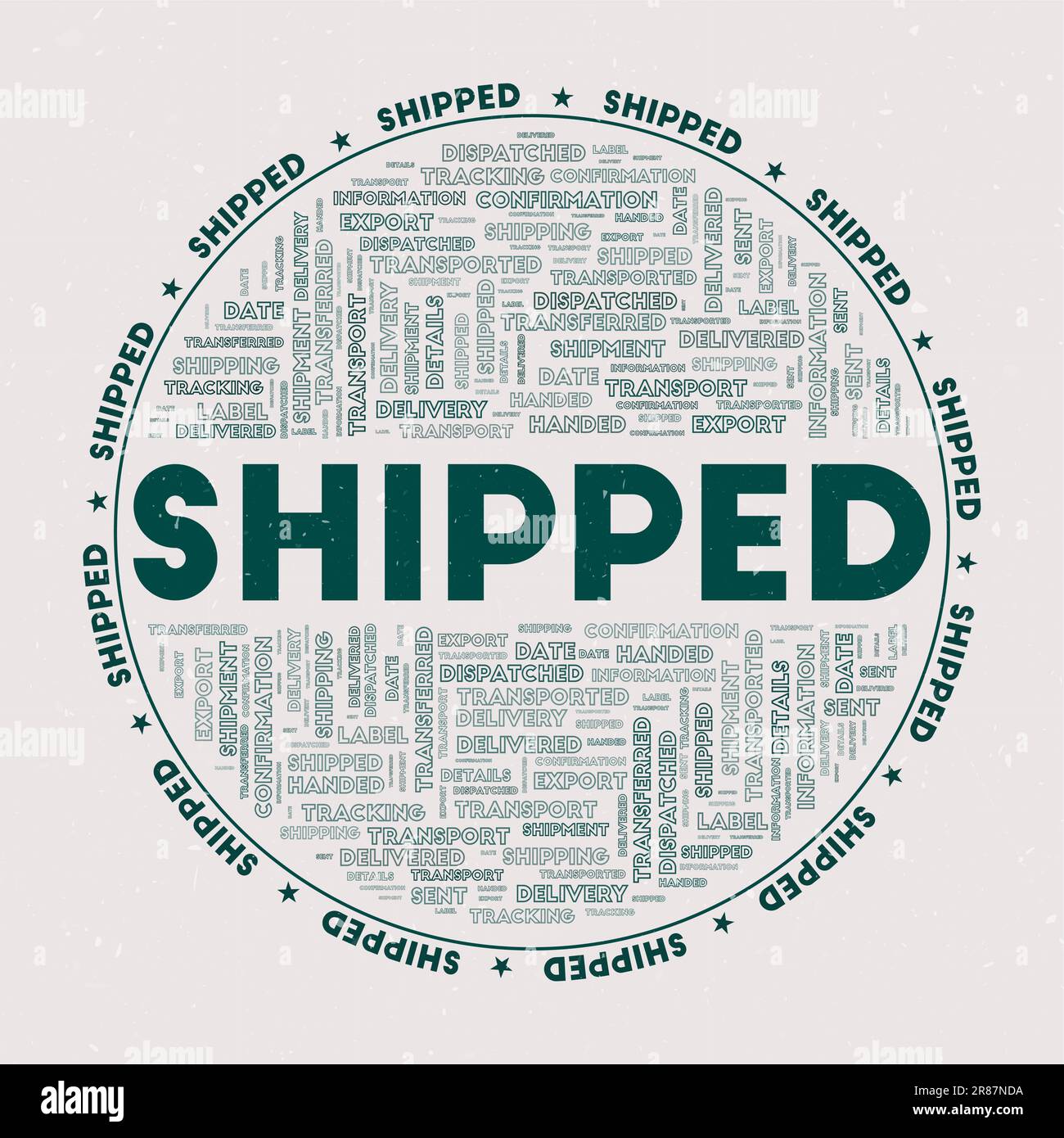 Shipped badge hi-res stock photography and images - Alamy