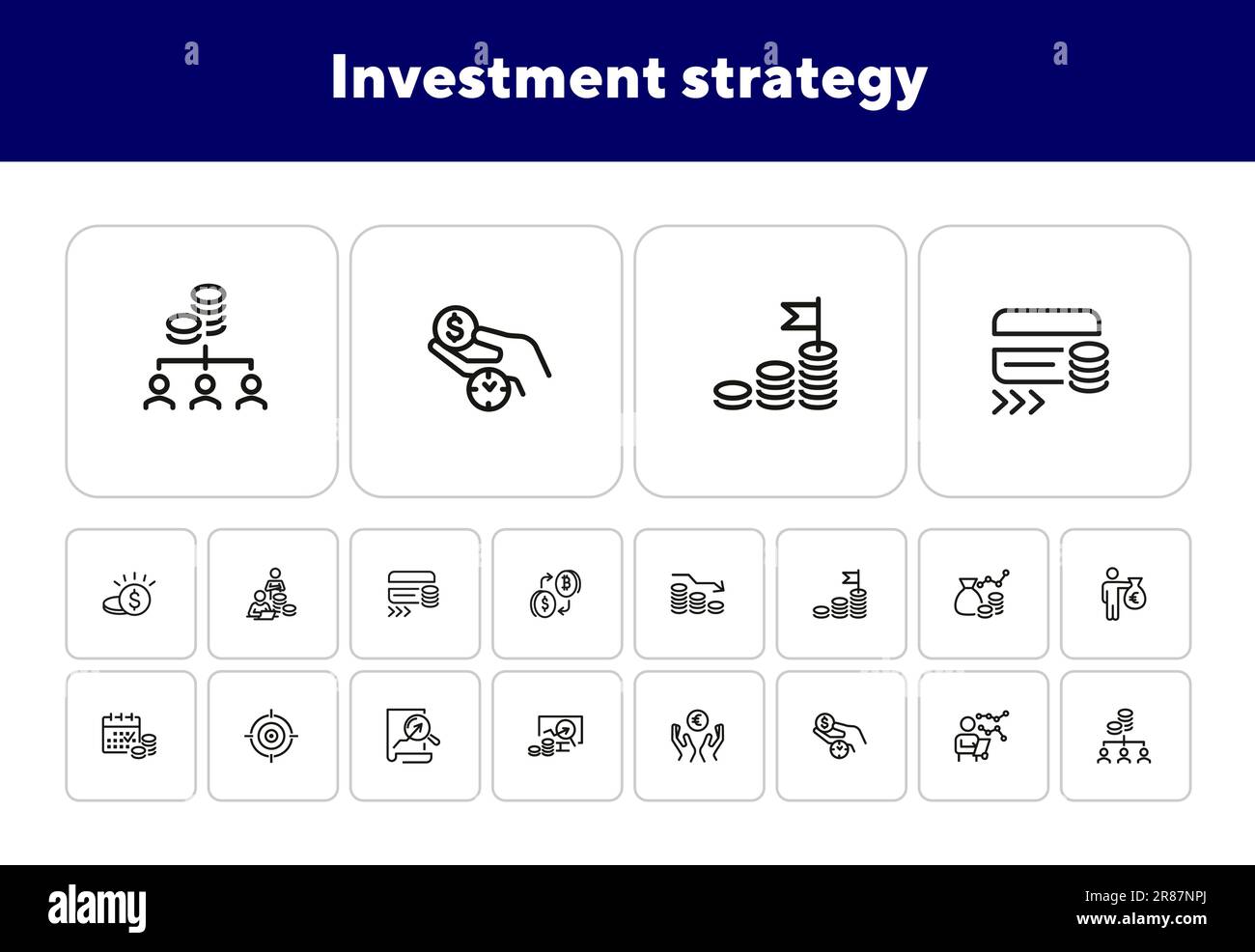Flat line strategy investment Stock Vector Images - Alamy