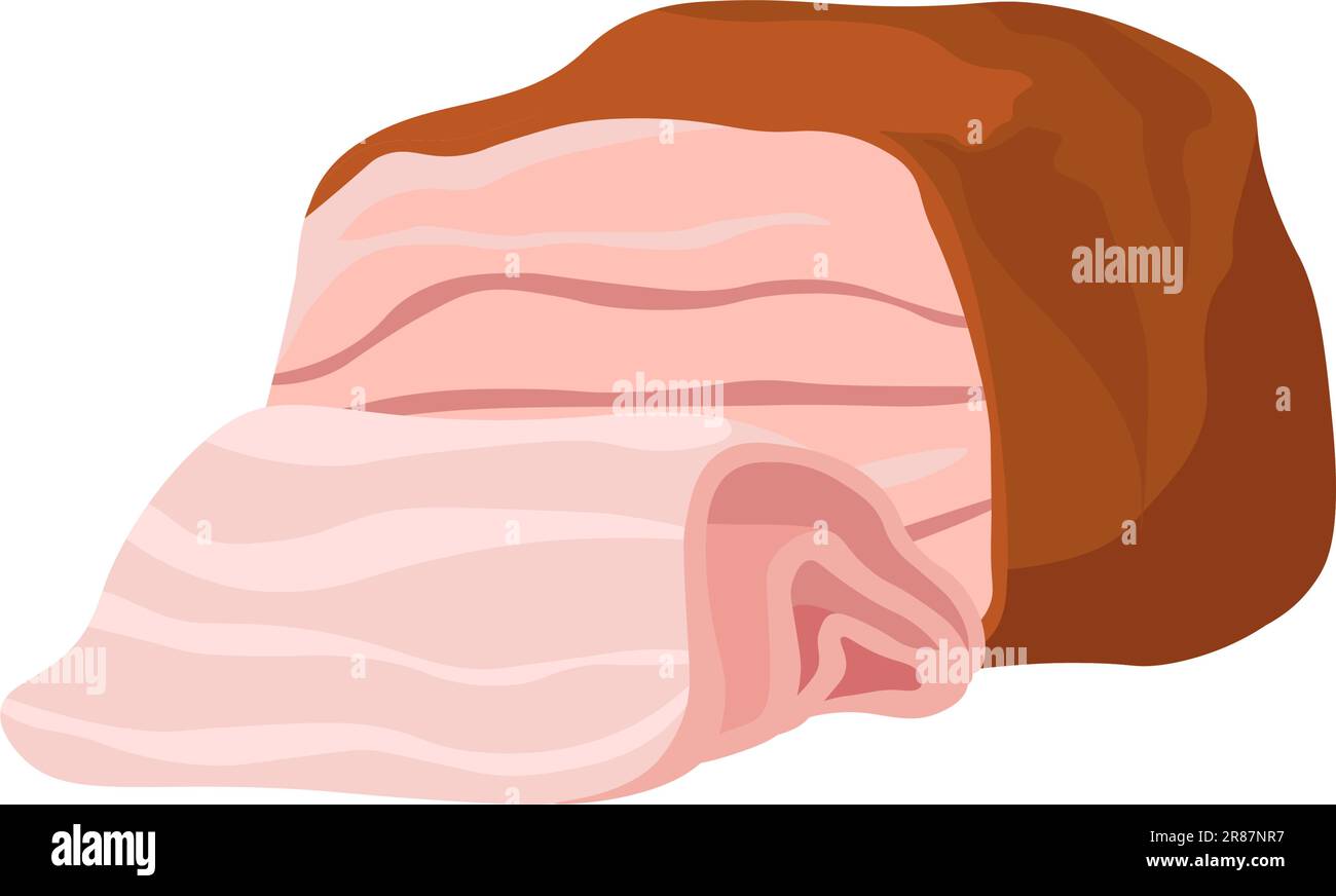 Meat products, smoked ham, chicken or pork vector Stock Vector Image ...