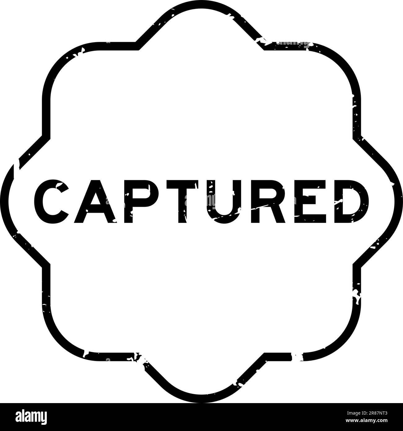 Grunge black captured word rubber seal stamp on white background Stock ...