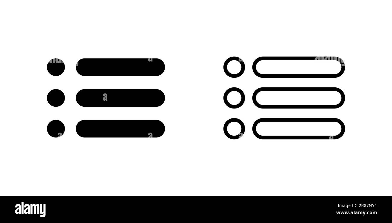 Menu Icon Set Web Menu Icon Hamburger Menu Symbol Stock Vector Image And Art Alamy 6159
