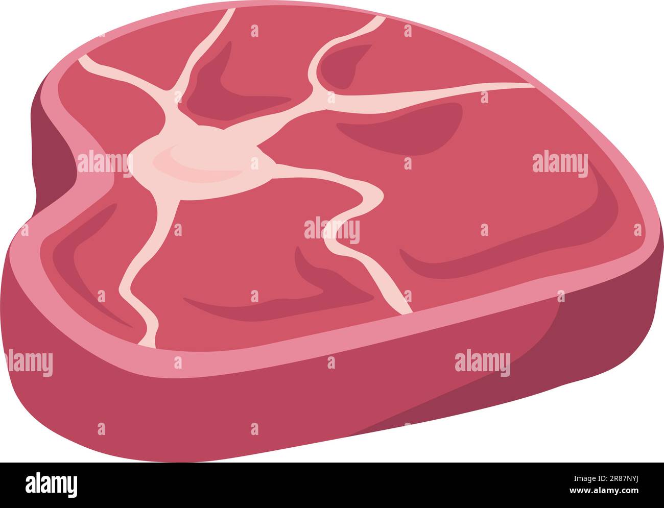 Meat products, fresh cut of pork or beef vector Stock Vector Image ...