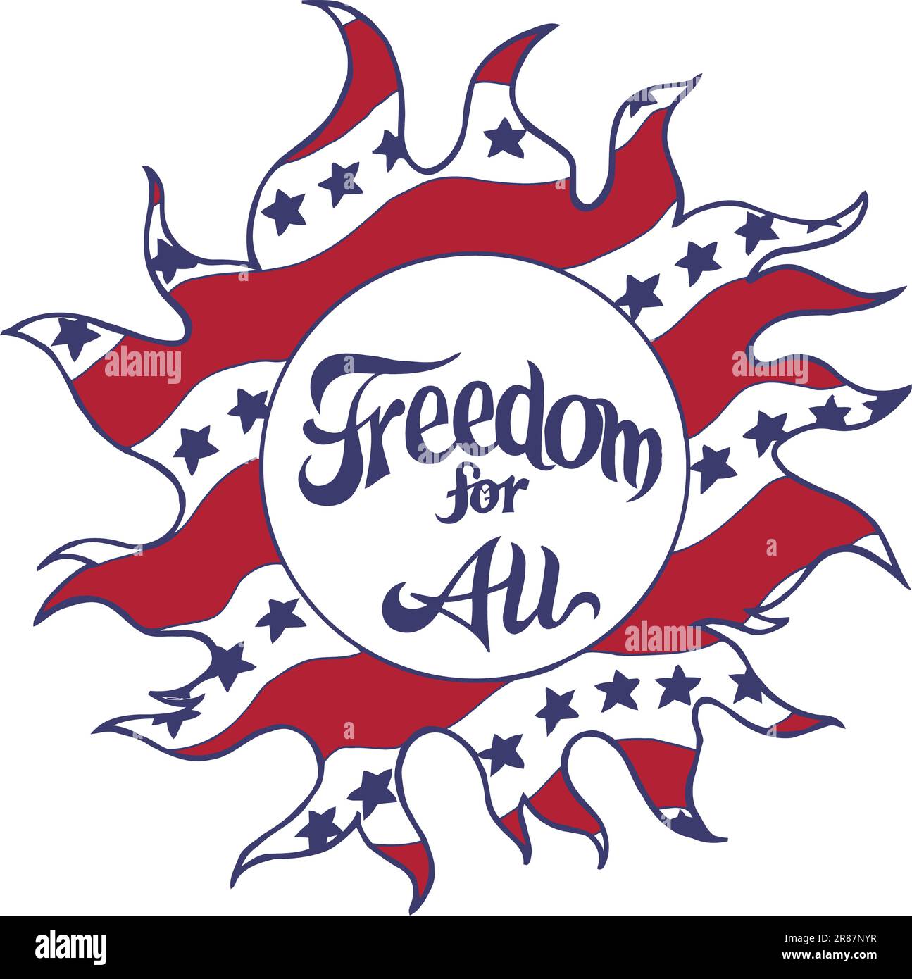 freedom for all, patriotic sun design Stock Vector Image & Art - Alamy