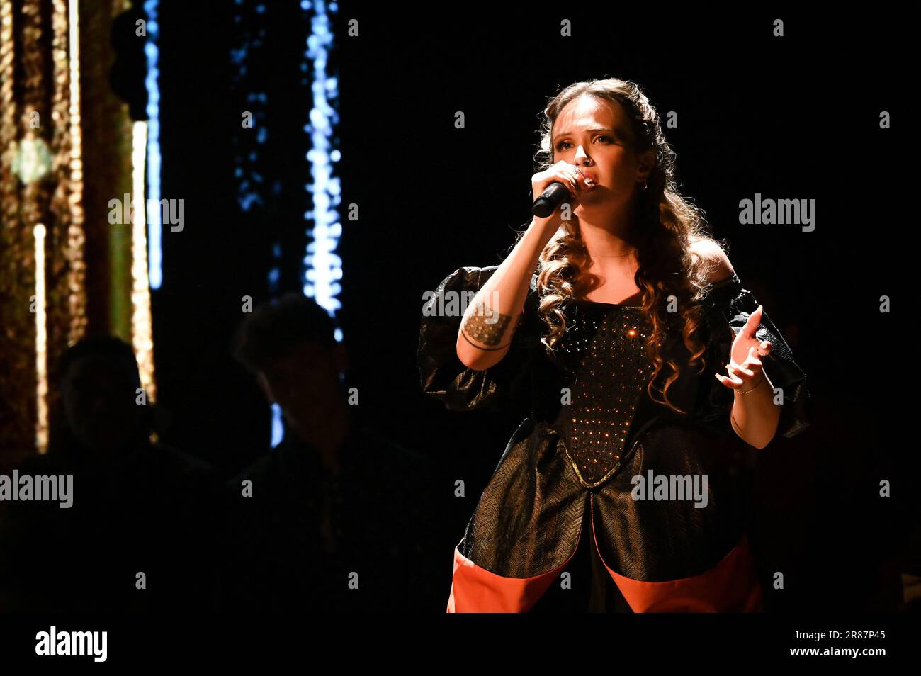 Paris, France. 19th June, 2023. Morgan, stage name of Ingrid Simosis ...