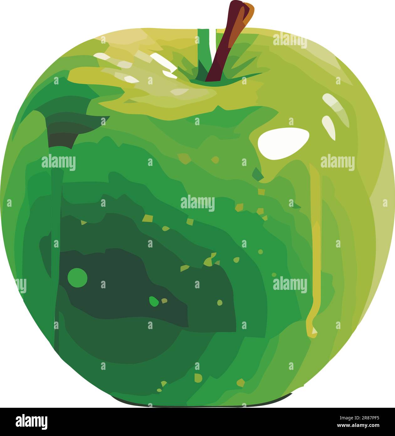 Fresh apple fruit symbolizes healthy eating habits Stock Vector Image ...
