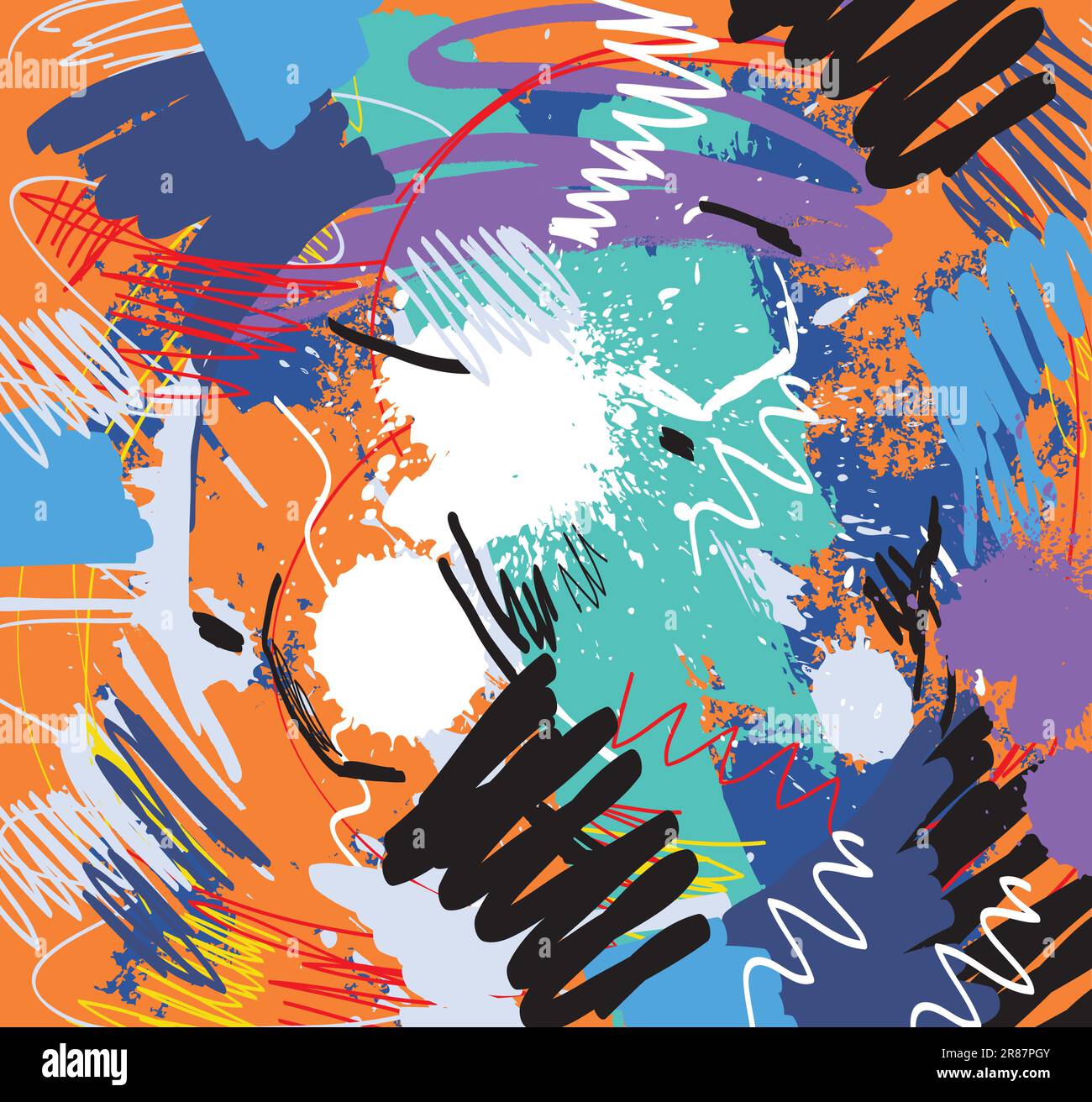 Graffiti Background. Graphic Urban Design For Textile Prints Stock ...