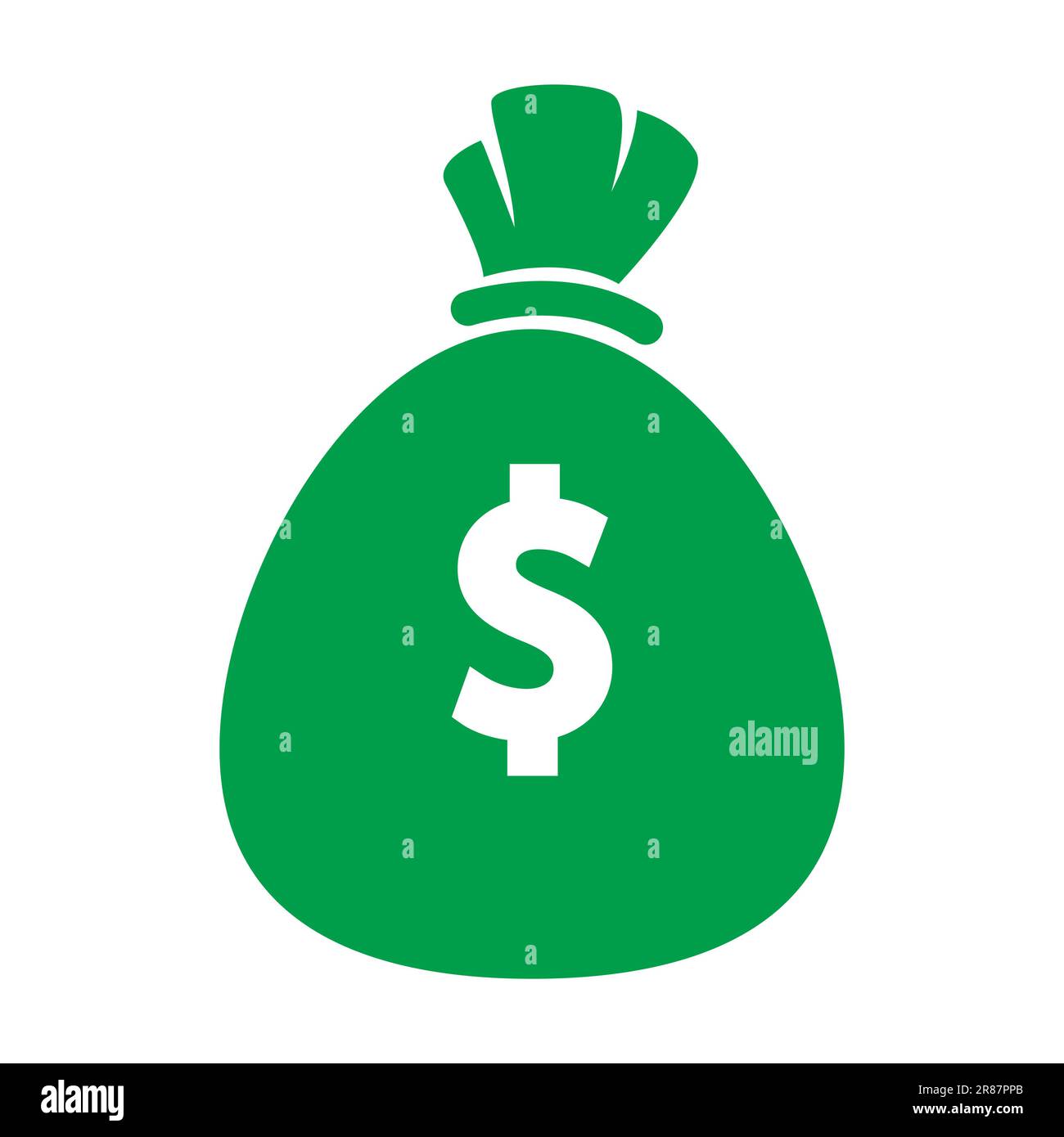 Illustration dollar money bag Cut Out Stock Images & Pictures - Alamy
