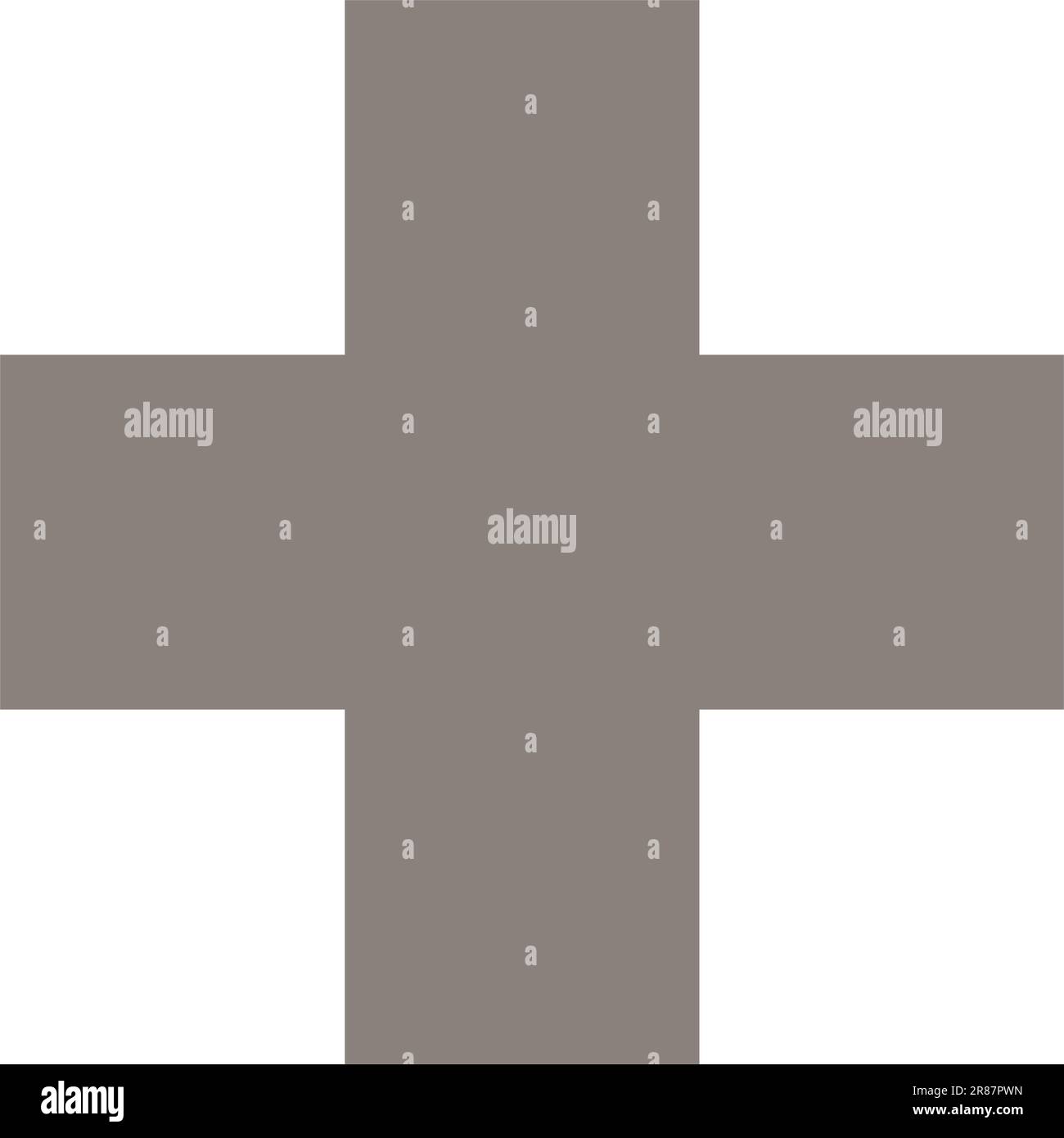 Cross geometric shape element symbol for preschool education for kids ...