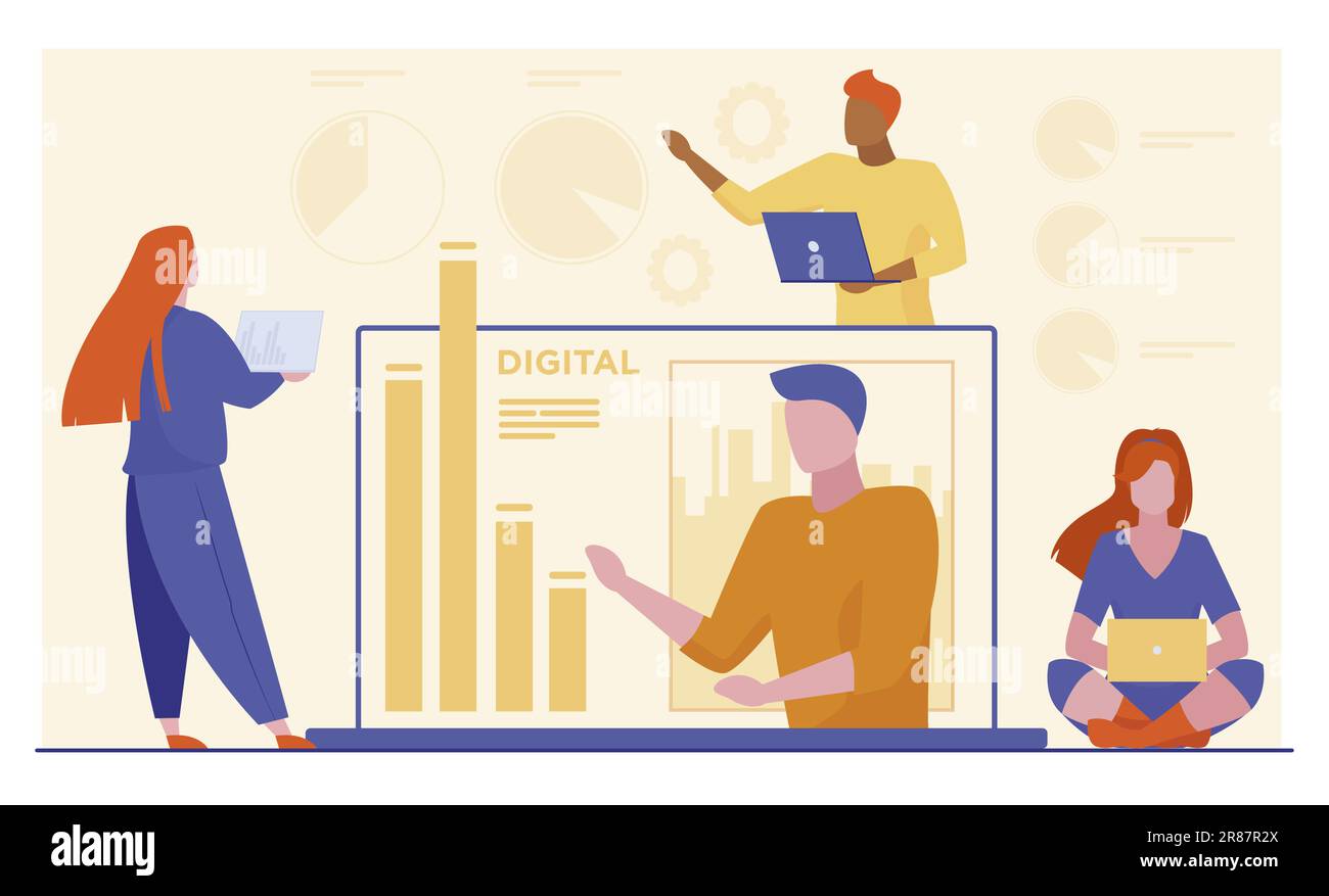 Workgroup analyzing report Stock Vector Image & Art - Alamy