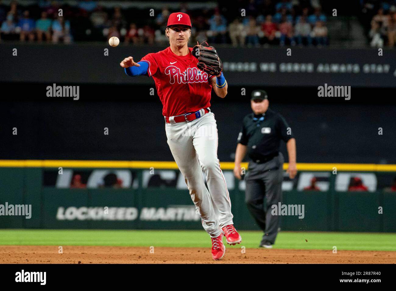 Philadelphia Phillies second baseman Bryson Stott (5) fields a ball in ...