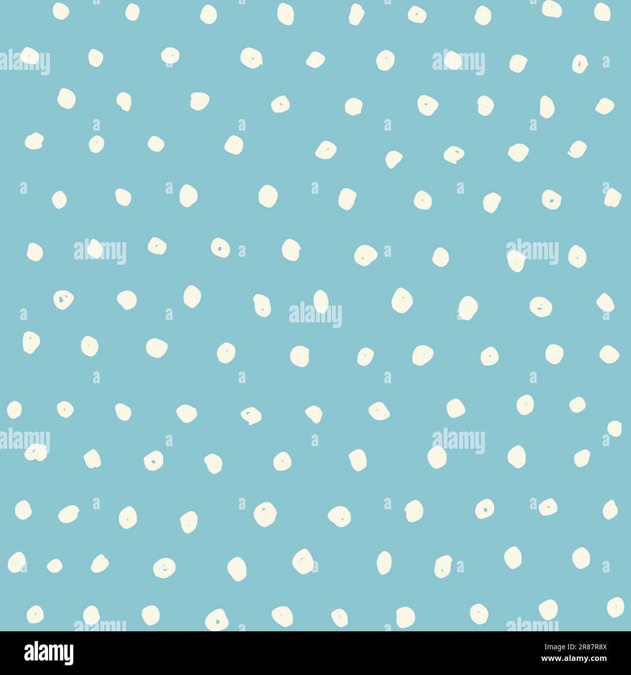 Hand Drawn Polka Dot Pattern. Irregular Rough Brush Dots Isolated On ...