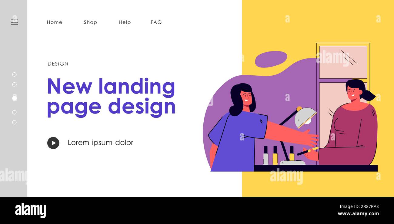 Woman doing manicure vector illustration Stock Vector Image & Art - Alamy