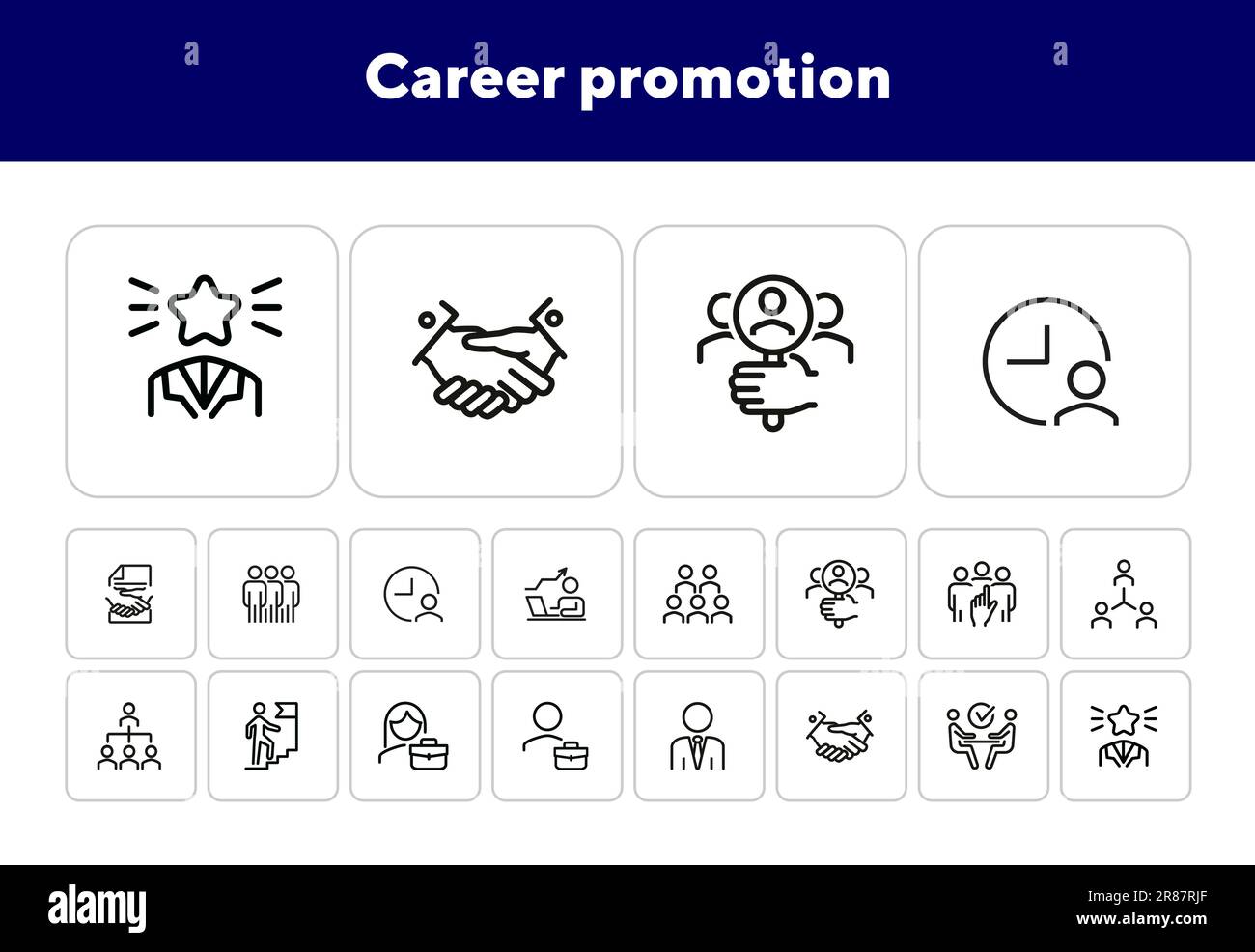 Employee promotion icon Stock Vector Images - Alamy