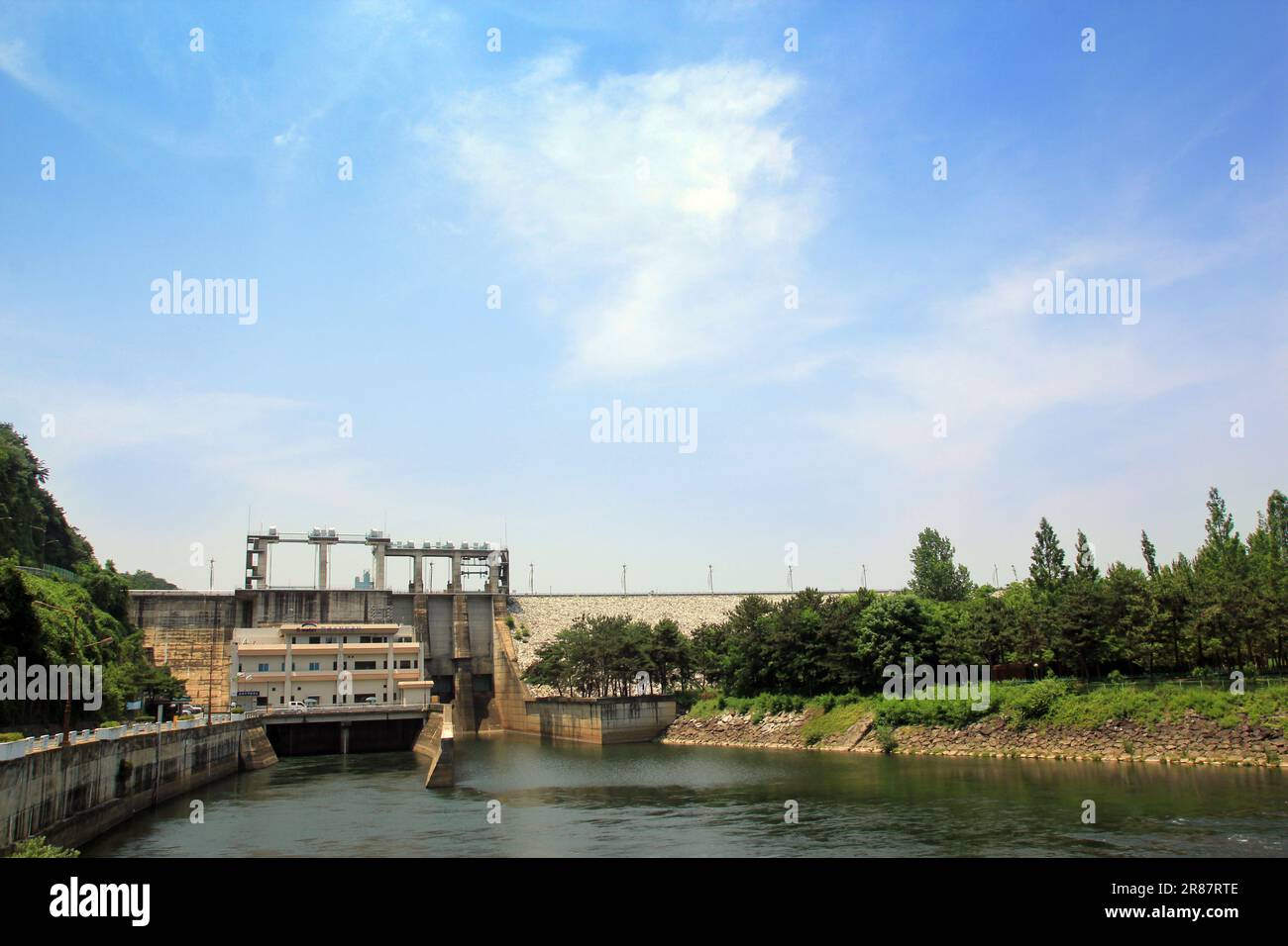 Photo of Namgang Dam, hydroelectric power plant dam in Namgang, Jinju ...