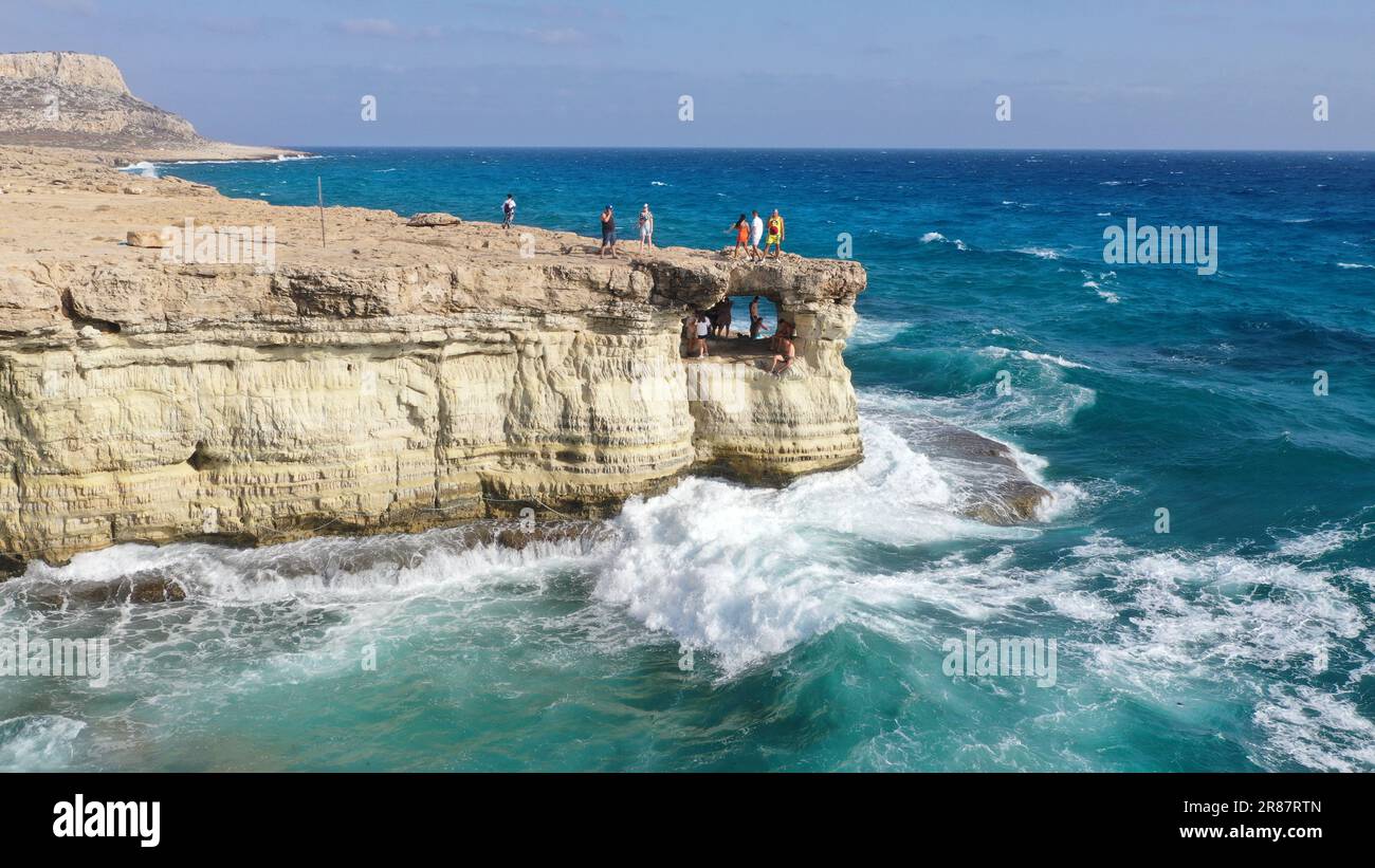 Beautiful aerial view of Cape Greco in Ayia Napa Cyprus Stock Photo - Alamy