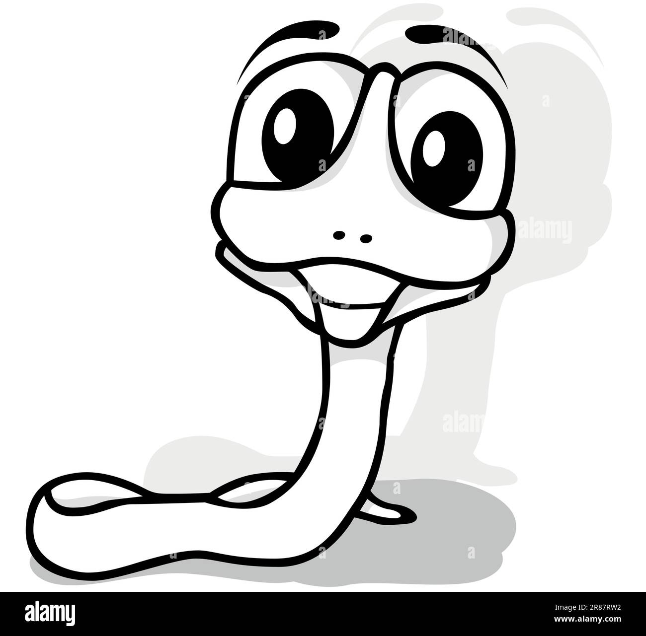 Drawing of a Smiling Funny Earthworm Stock Vector Image & Art - Alamy