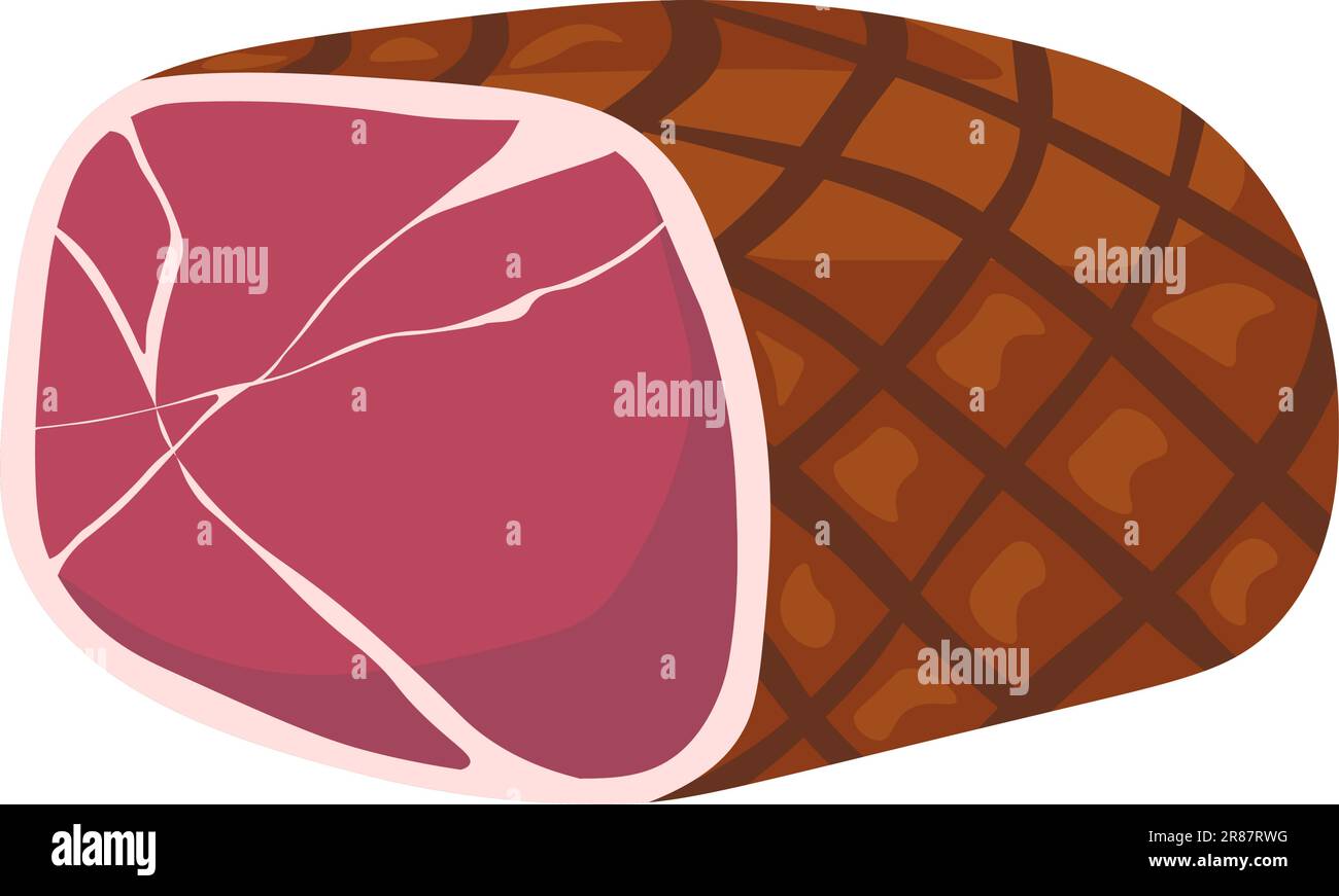 Smoked meat product ham Stock Vector Images - Alamy