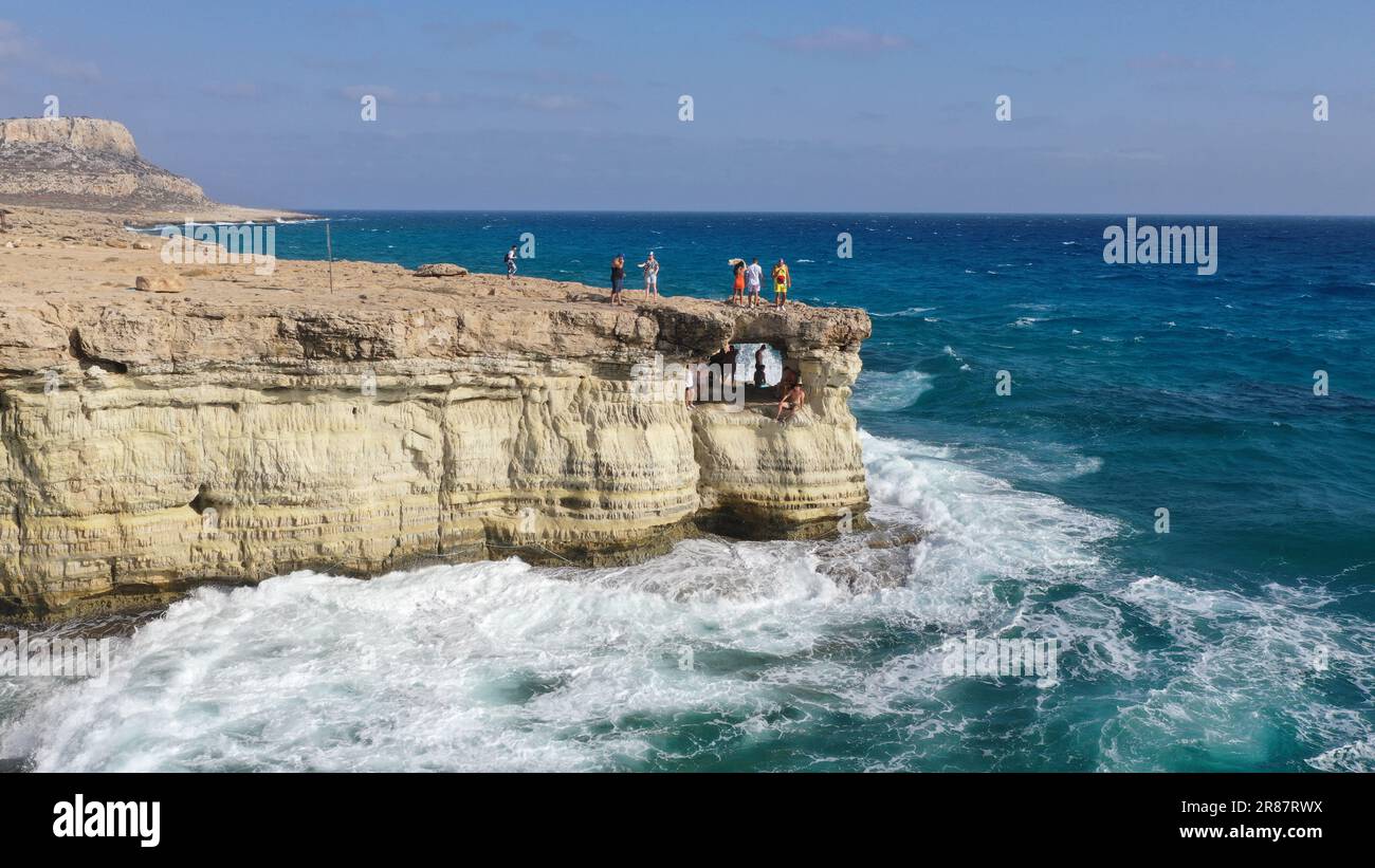 Beautiful aerial view of Cape Greco in Ayia Napa Cyprus Stock Photo - Alamy