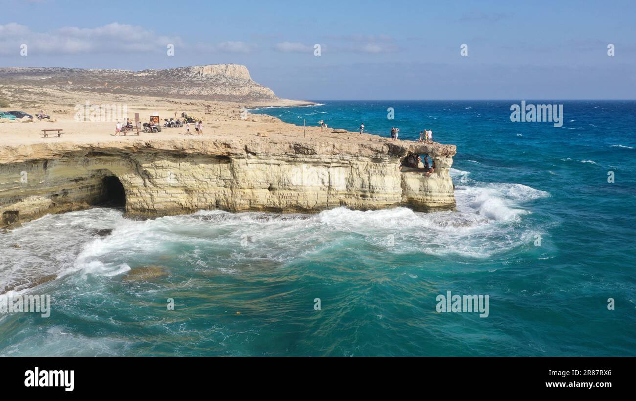 Beautiful aerial view of Cape Greco in Ayia Napa Cyprus Stock Photo - Alamy