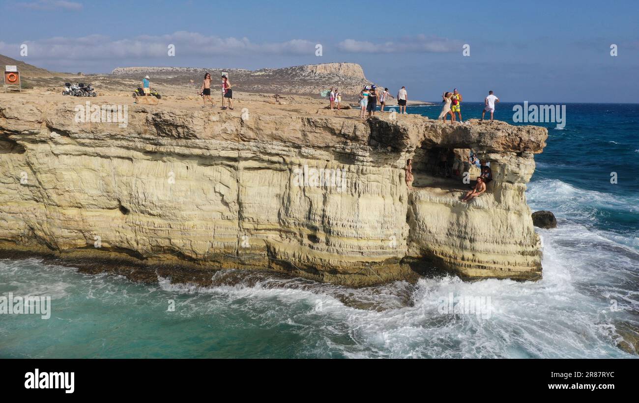 Beautiful aerial view of Cape Greco in Ayia Napa Cyprus Stock Photo - Alamy