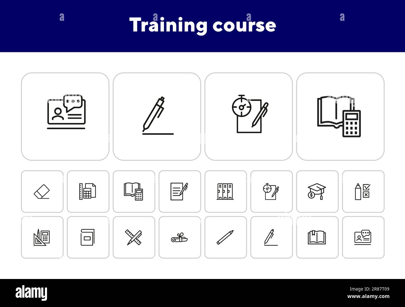 Finance diploma icon outline hi-res stock photography and images - Alamy