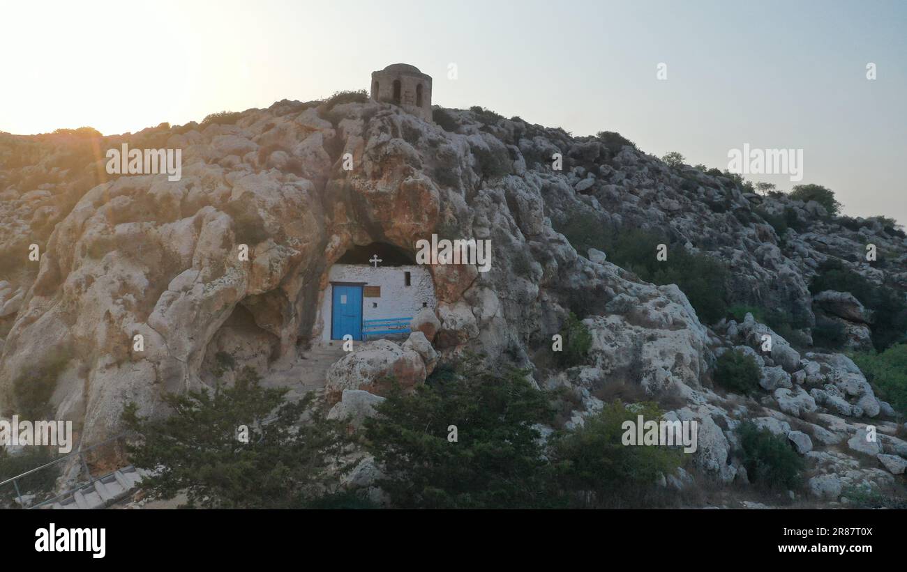 Beautiful Agioi Saranta Cave Church in Protaras Cyprus Stock Photo - Alamy