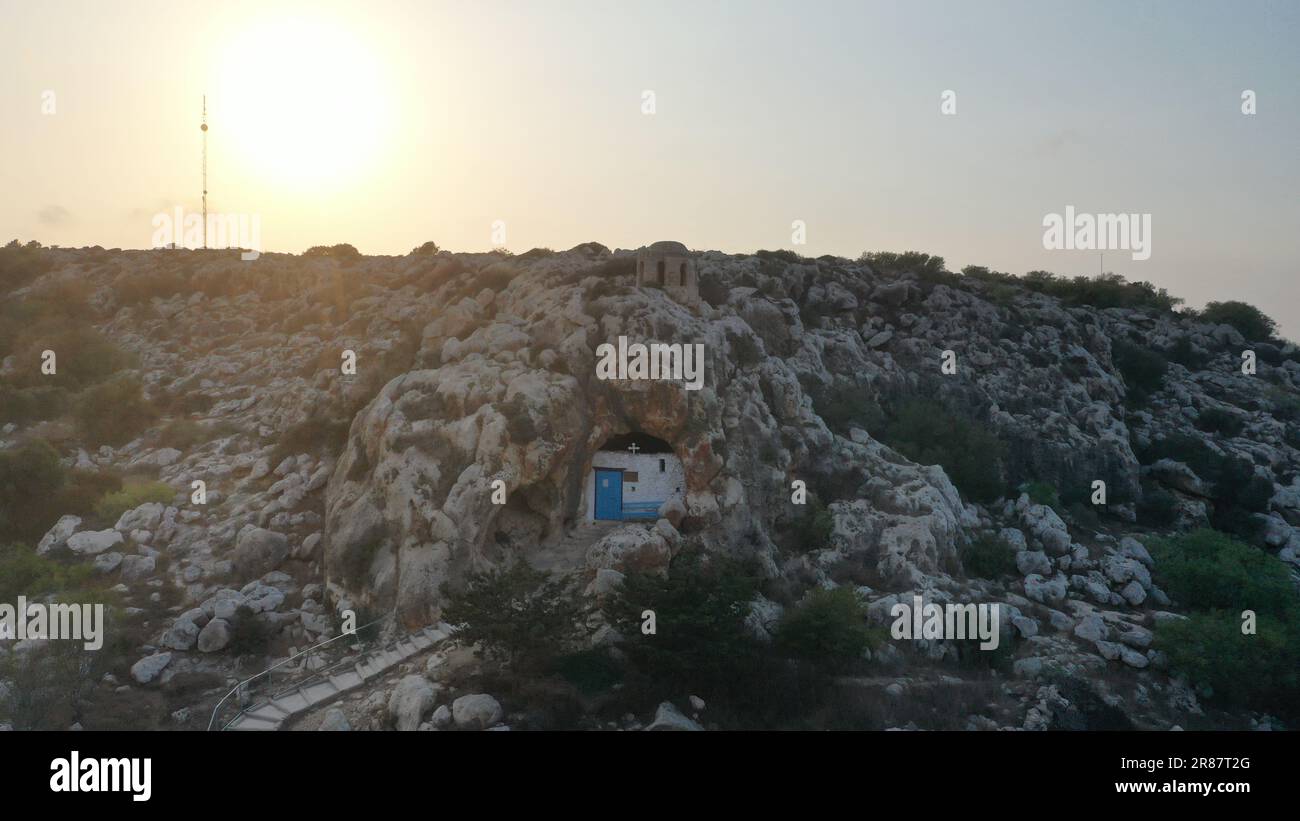 Beautiful Agioi Saranta Cave Church in Protaras Cyprus Stock Photo - Alamy
