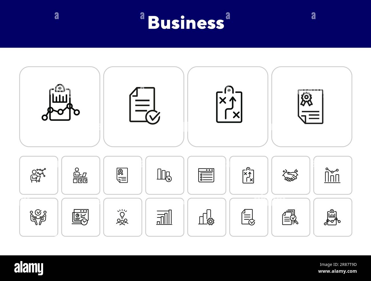 Business line icon set Stock Vector Image & Art - Alamy