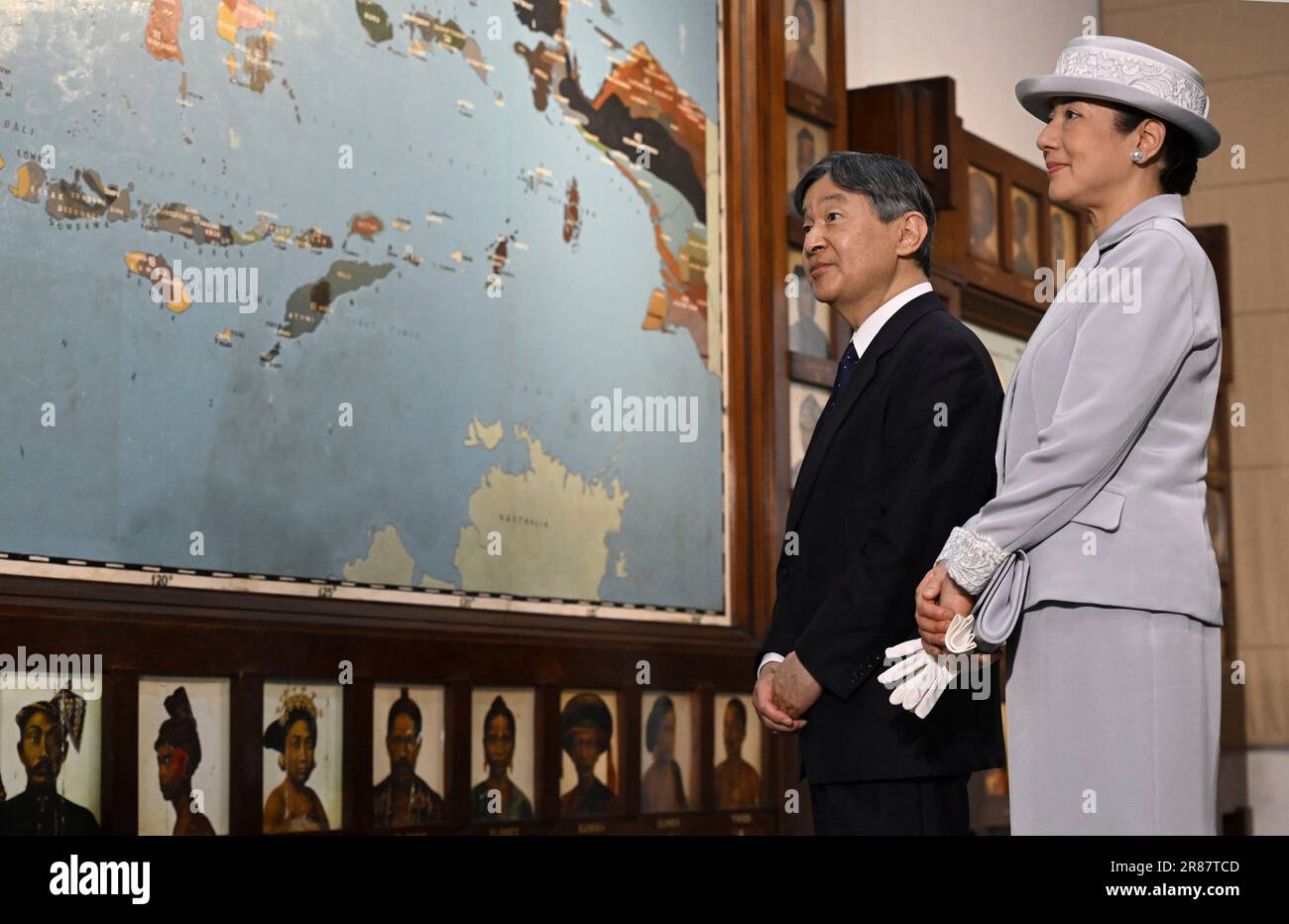 Japanese Emperor Naruhito and Empress Masako visit at National Museum ...