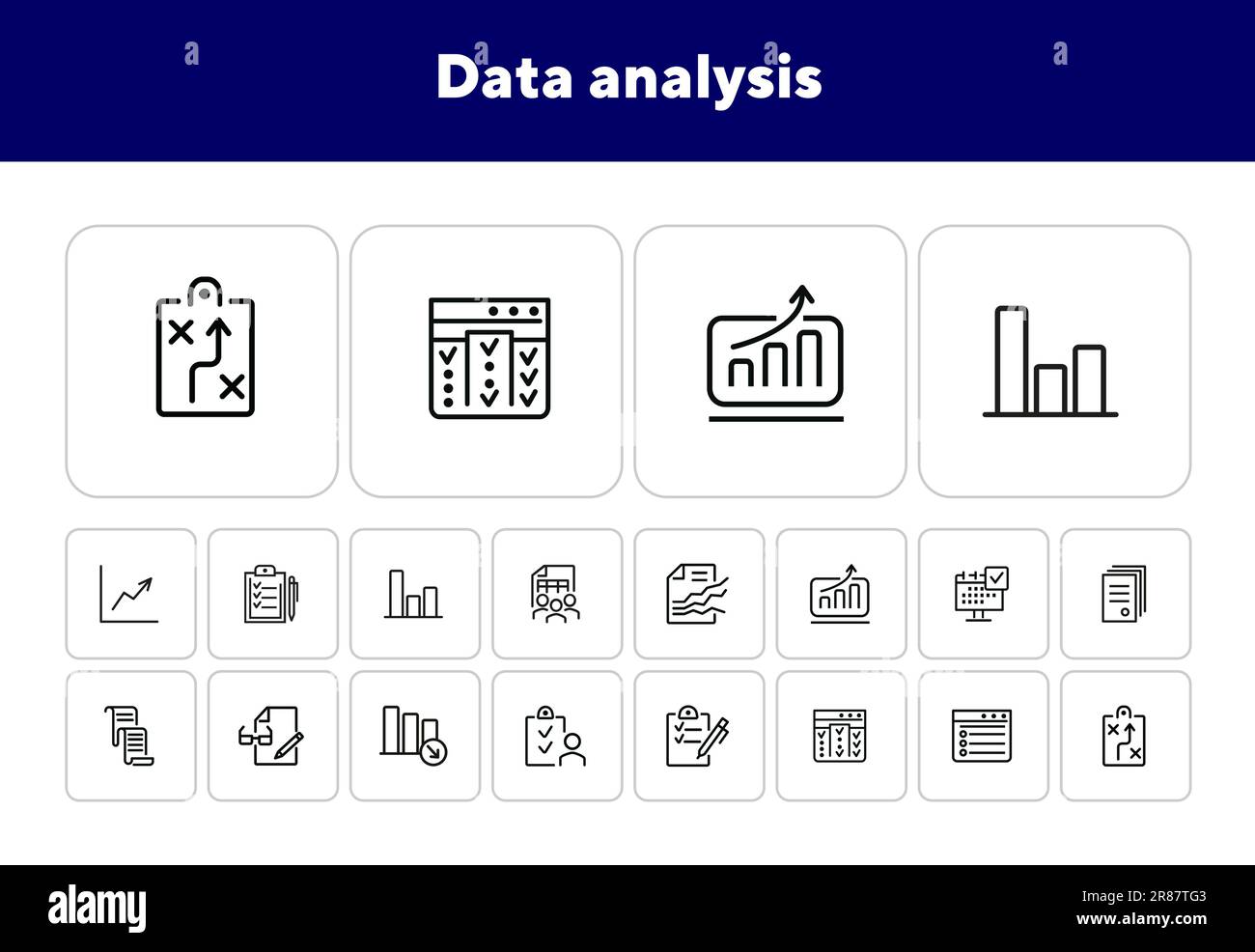 Data analysis icons Stock Vector Image & Art - Alamy