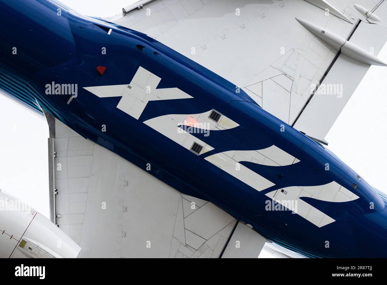 Le Bourget, France. 19th June, 2023. The Boeing 777X is the latest ...