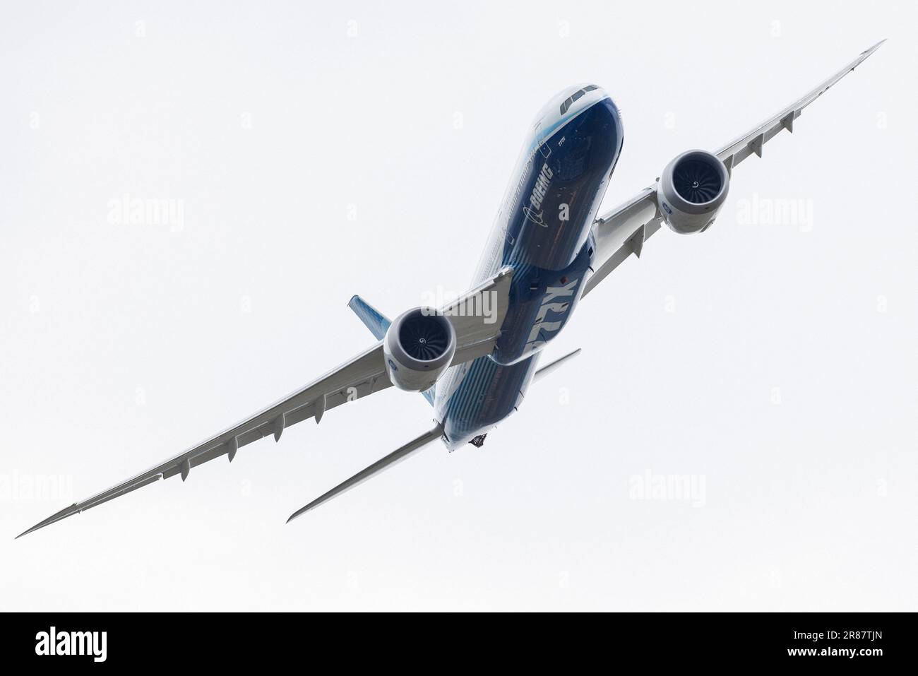 Le Bourget, France. 19th June, 2023. The Boeing 777X is the latest ...