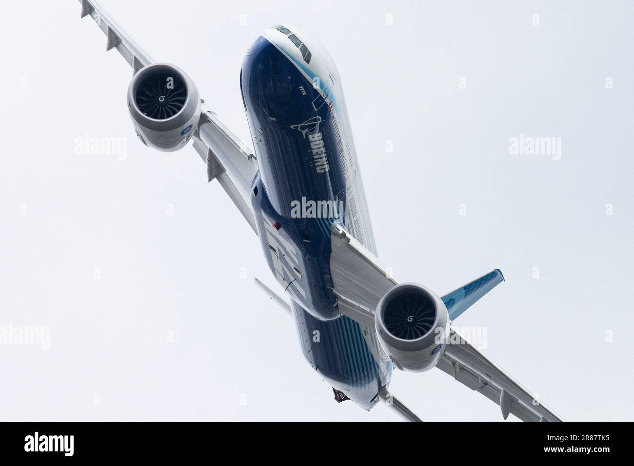 Le Bourget, France. 19th June, 2023. The Boeing 777X is the latest ...