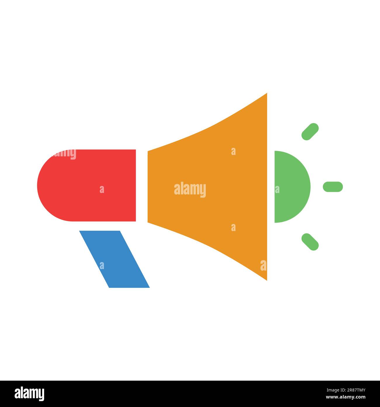Megaphone bullhorn symbol illustration Stock Vector Images - Alamy