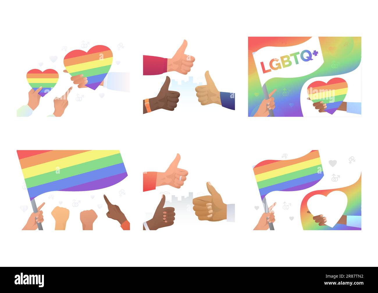 Set of pictures with symbol of LGBTQ Stock Vector Image & Art - Alamy