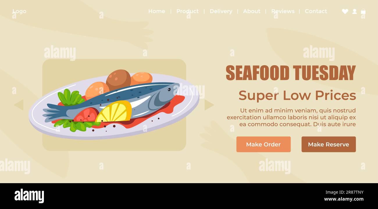Seafood detail Stock Vector Images - Alamy